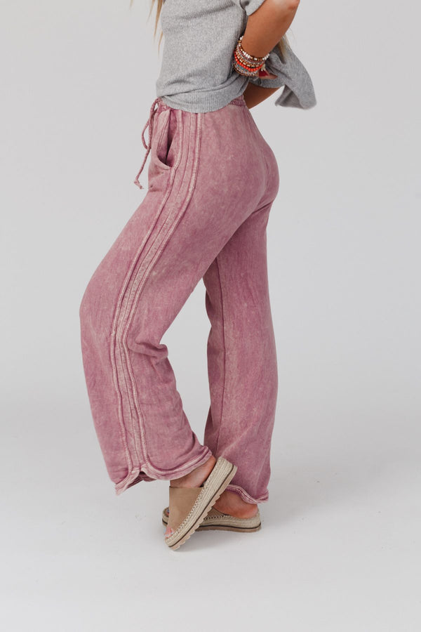 So Comfy Wide Leg Full Pant - New Mauve