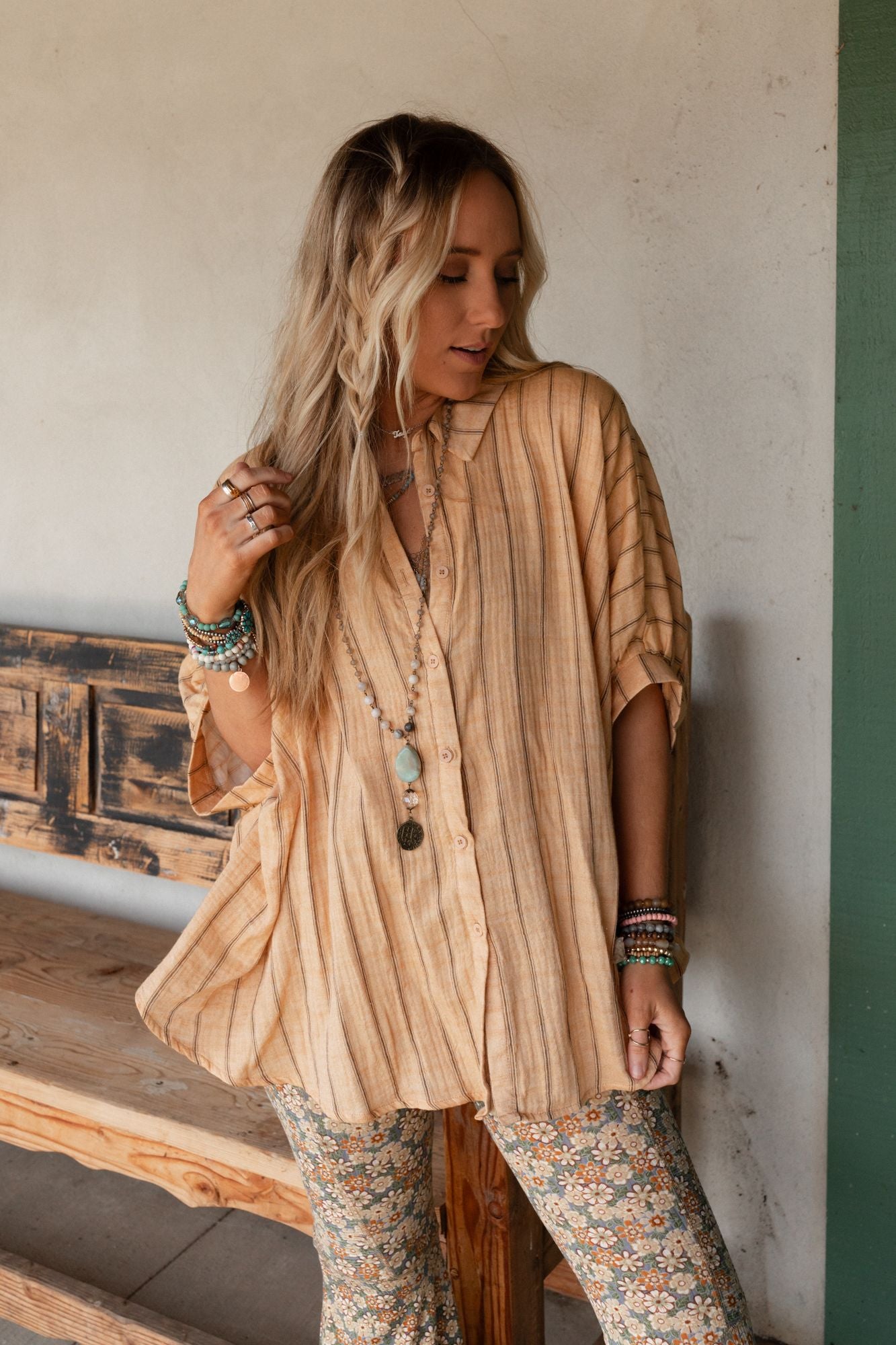 Easy Breeze Striped Top - Melon – Three Bird Nest