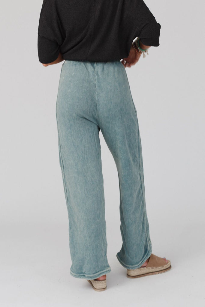 So Comfy Wide Leg Full Pant - New Teal