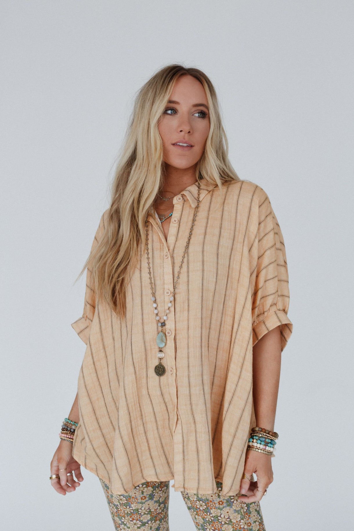 Easy Breeze Striped Top - Melon – Three Bird Nest