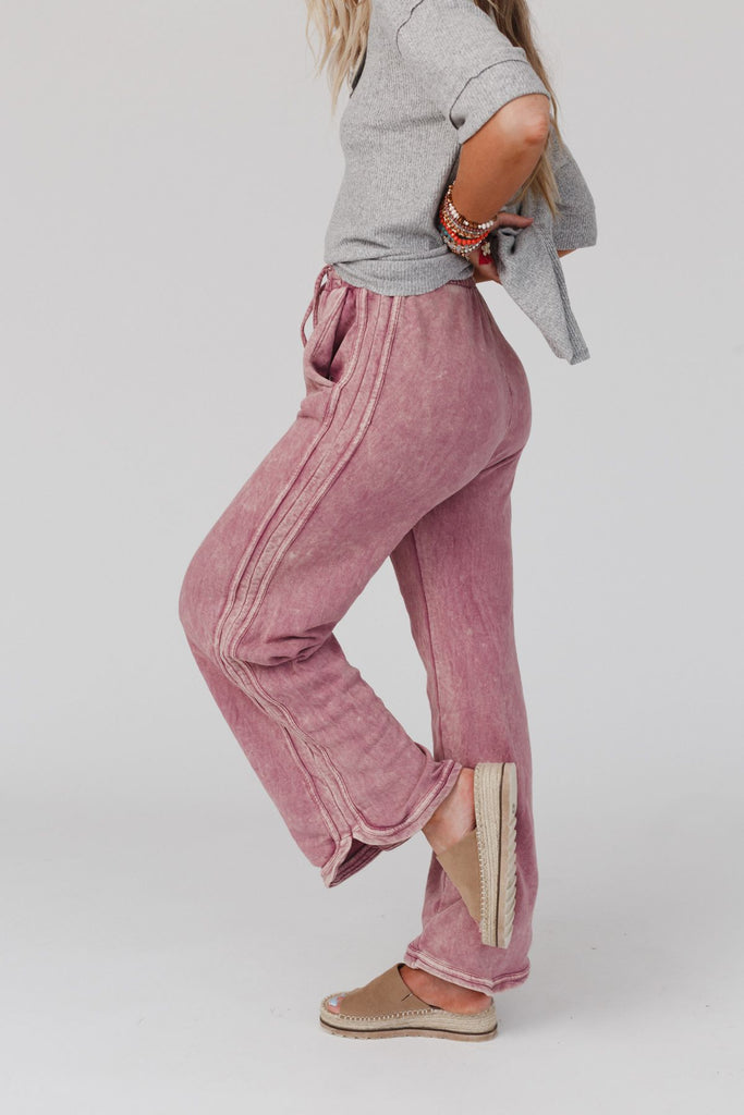 So Comfy Wide Leg Full Pant - New Mauve