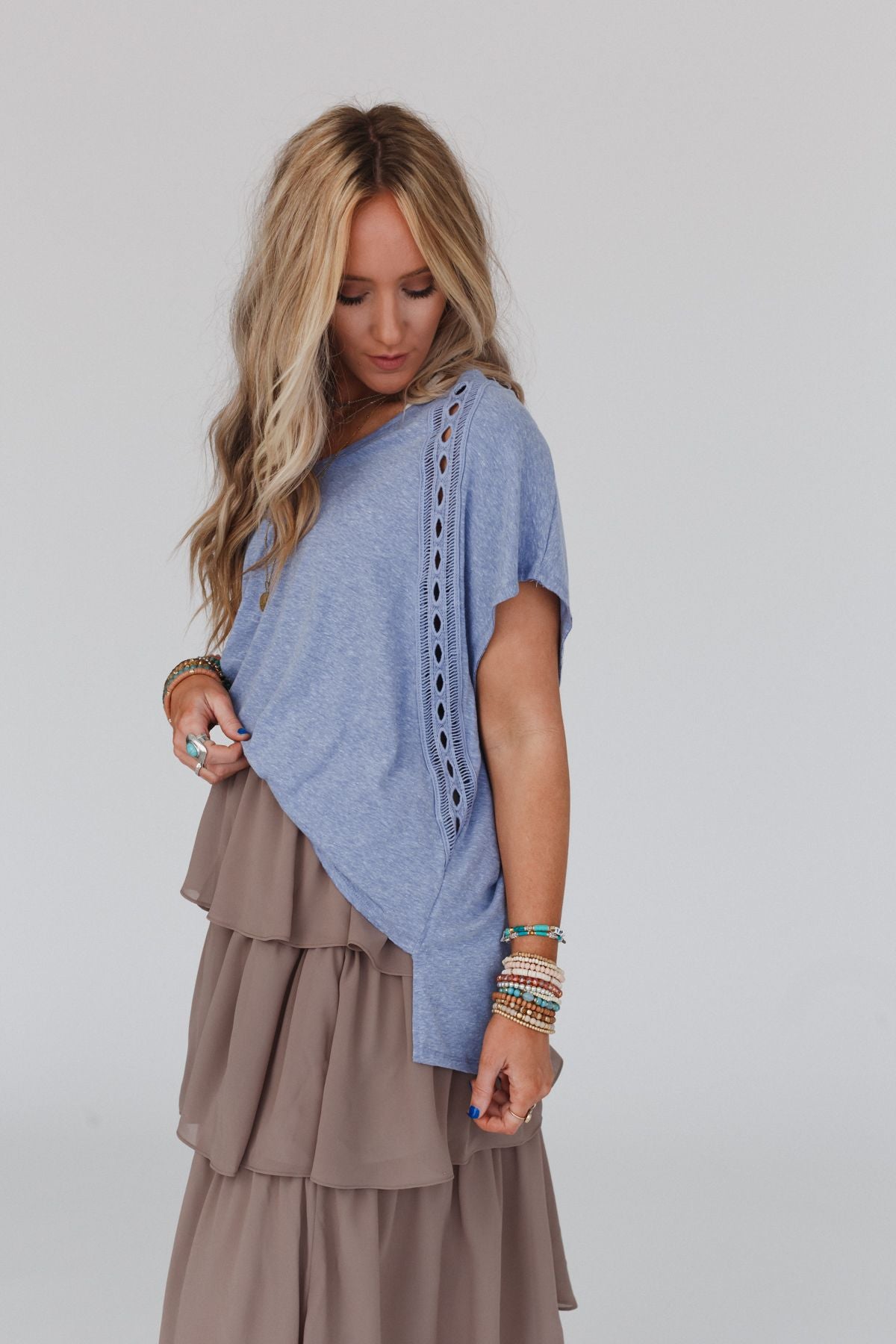 The Nest Camden Lace V Neck Top — Three Bird Nest