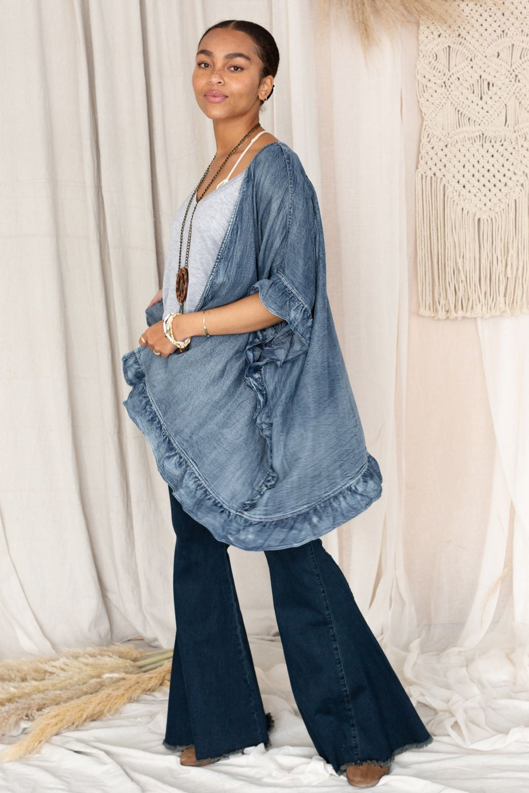 Robbie Denim Jacket - Blue – Three Bird Nest