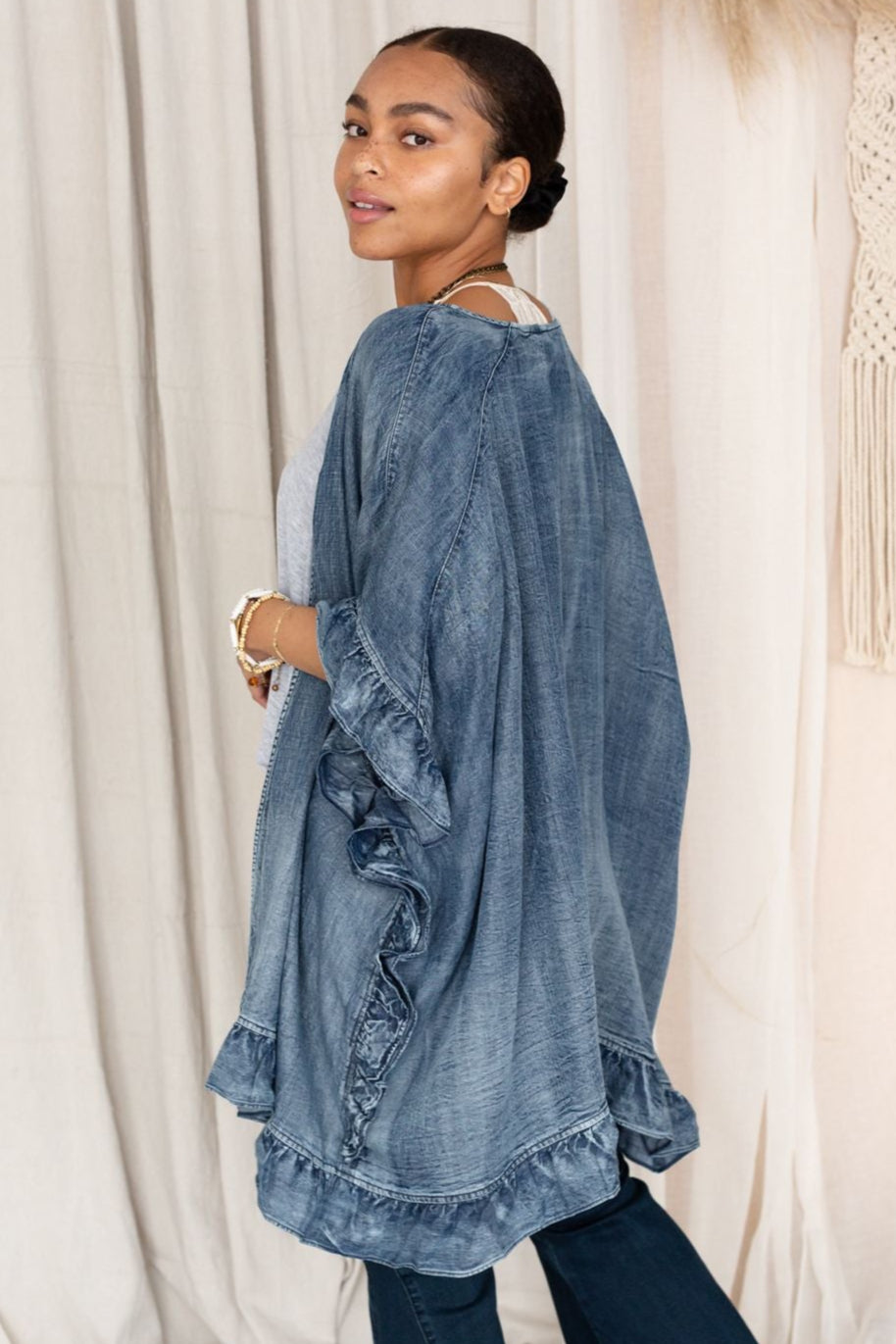 Robbie Denim Jacket - Blue – Three Bird Nest