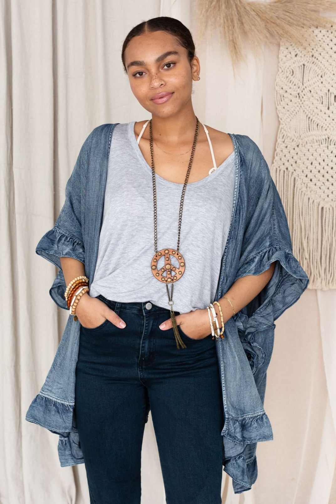 Robbie Denim Jacket - Blue – Three Bird Nest