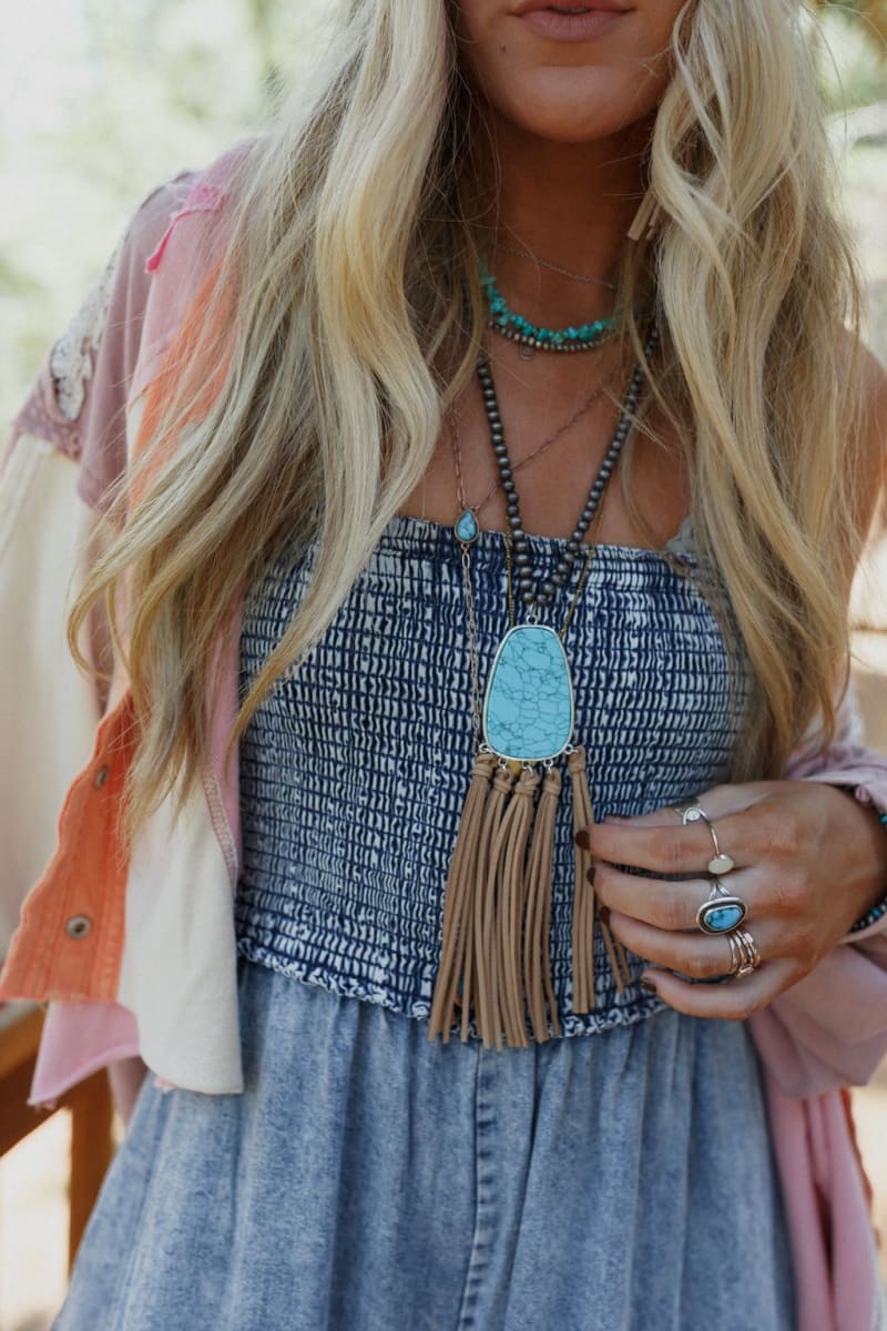 Magnified Spirit Necklace - Turquoise | Three Bird Nest