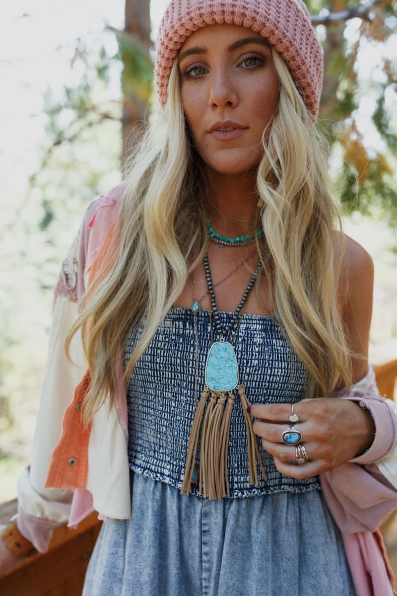 Magnified Spirit Necklace - Turquoise | Three Bird Nest