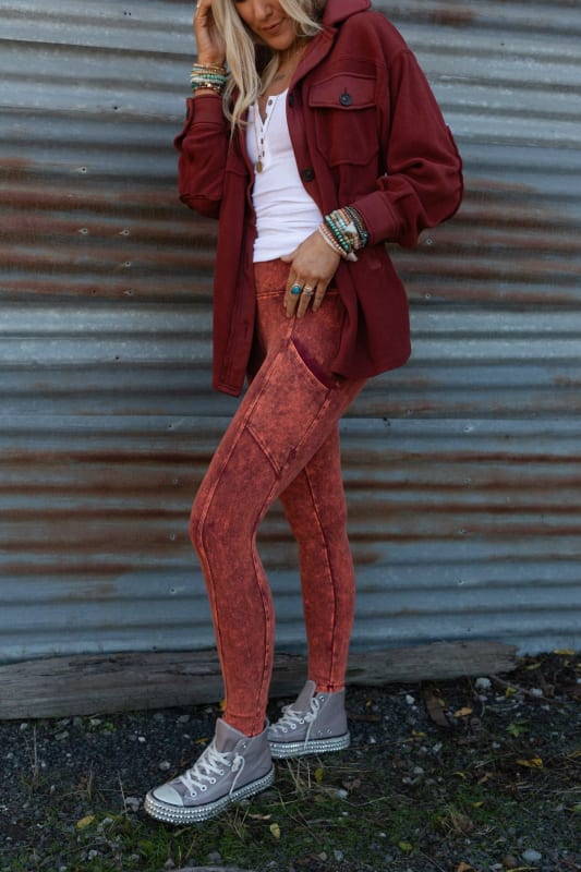 Calum Chunky Cardigan - Brick | Three Bird Nest